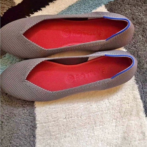 Rothy's | Shoes | Rothys The Flat Charcoal Knit Fabric Round Toe Ballet ...